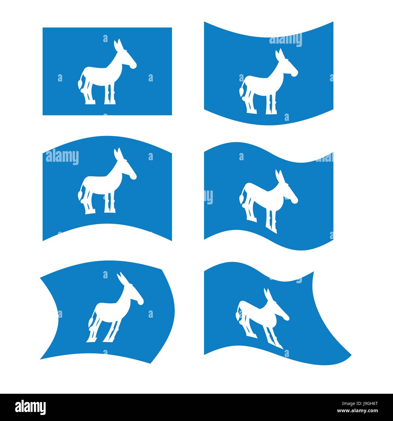Donkey Flag. Democrat National flag of presidential election in America ...