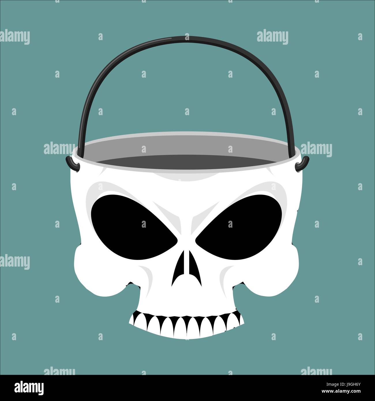 Skull jewelry box. Skeleton basket. Terrible pirate jewellery Stock ...