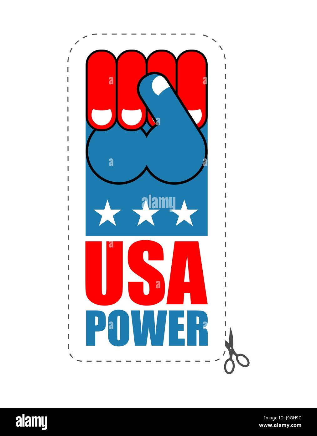 USA power. Patriot fist emblem. Sign of strong America. Logo for armed ...