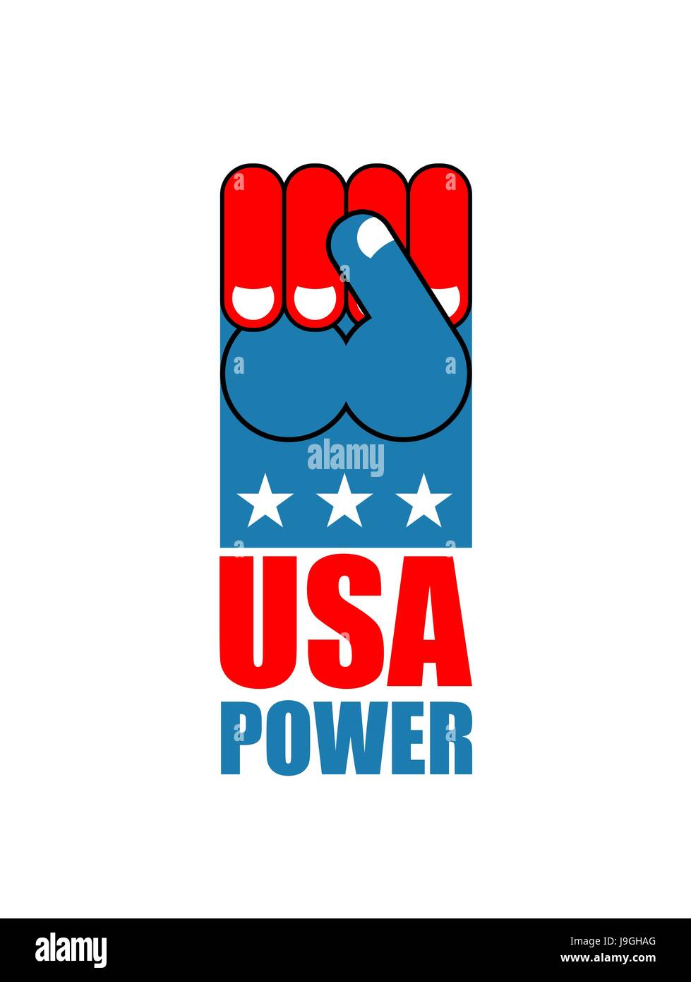 USA power. Patriot fist emblem. Sign of strong America. Logo for armed ...