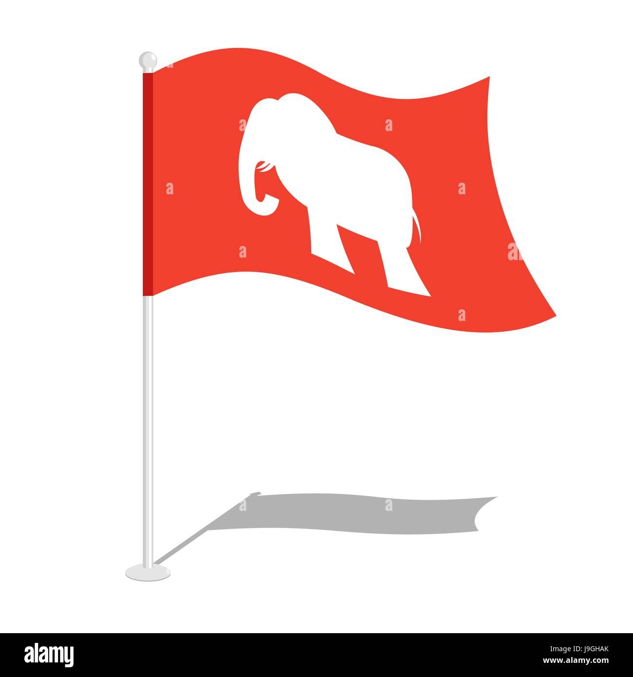 Republican elephant Flag. National flag of presidential election in ...