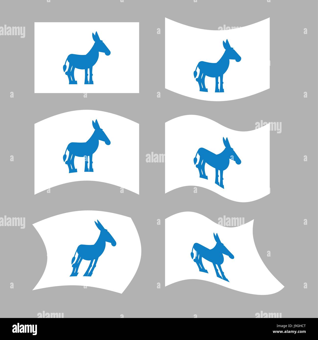 Donkey Flag. Democrat National flag of presidential election in America ...