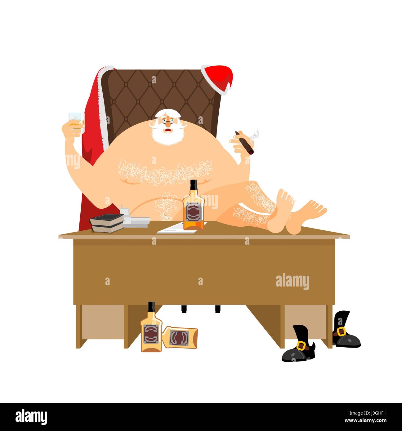 Whiskey glass cigar bottle Stock Vector Images - Alamy