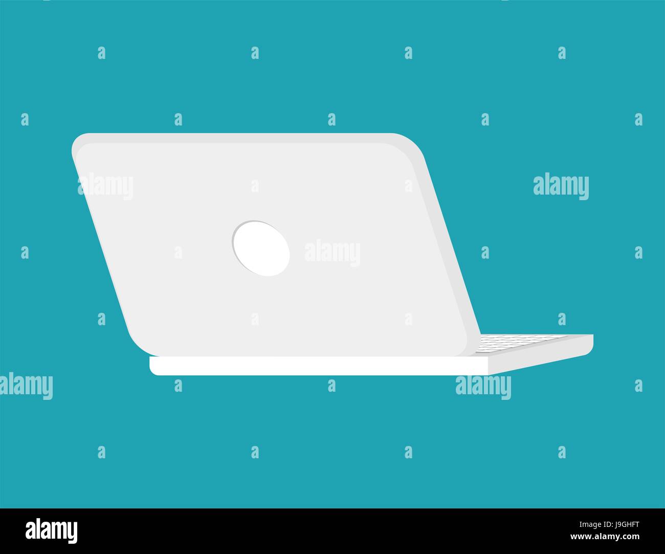 Laptop open back view Stock Vector Images - Alamy