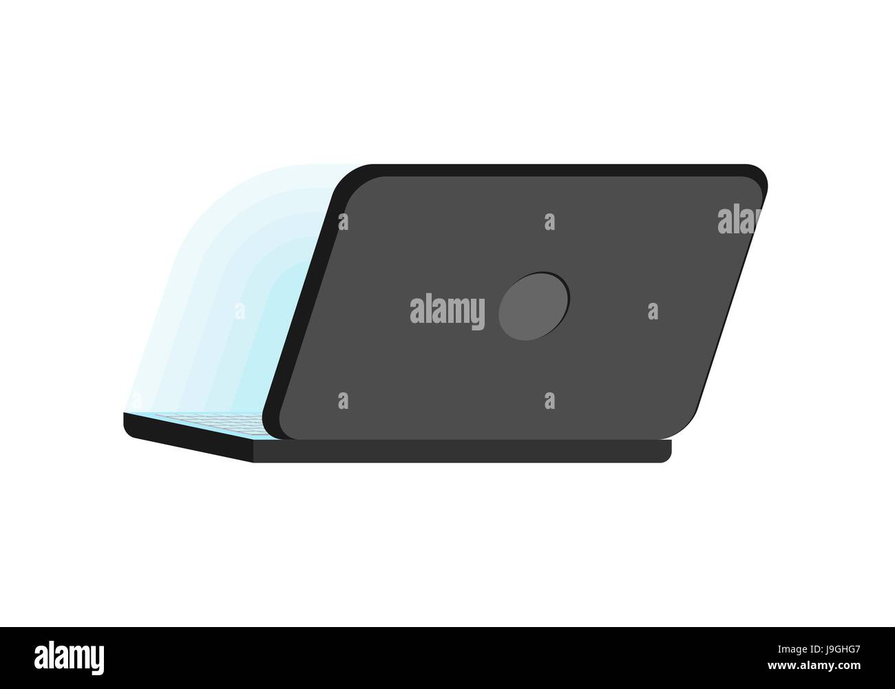 Back view laptop open Cut Out Stock Images & Pictures - Alamy