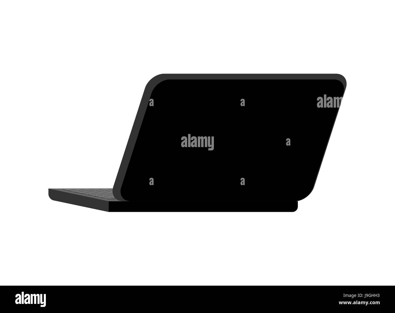 Laptop open back view Stock Vector Images - Alamy