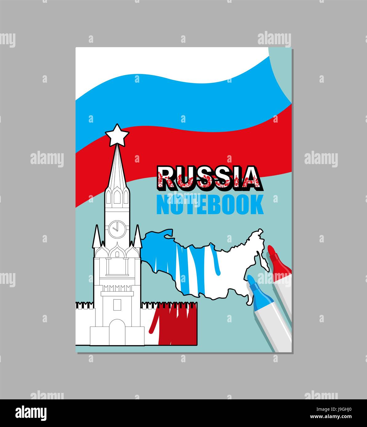Russia notes. Russian Covers for notebooks. National book. Moscow ...