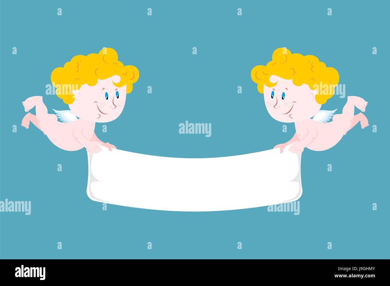 Two angels hold Stock Vector Images - Alamy