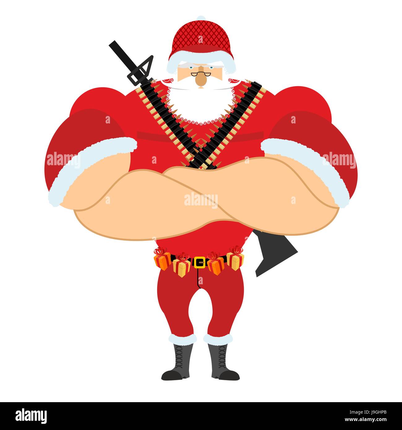 Santa holding gun hi-res stock photography and images - Alamy