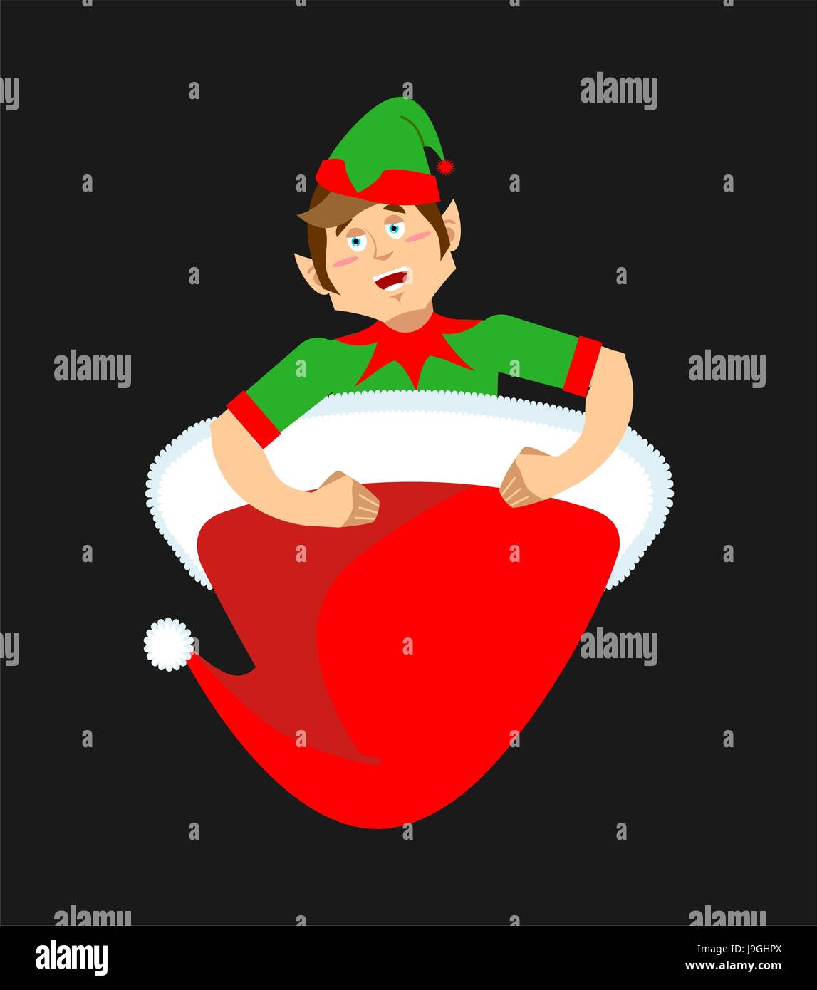 Elf cap Stock Vector Images - Alamy