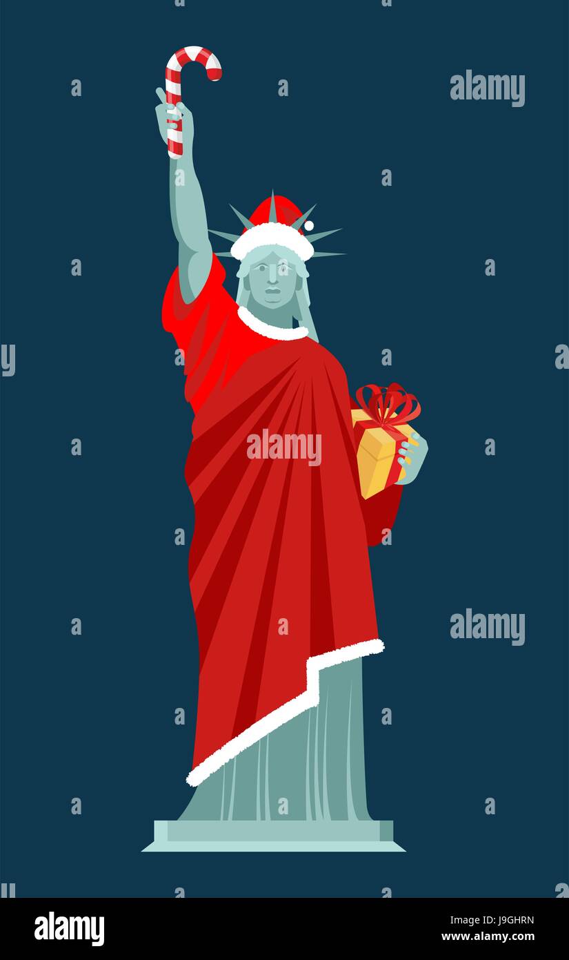 Statue Of Liberty At Christmas