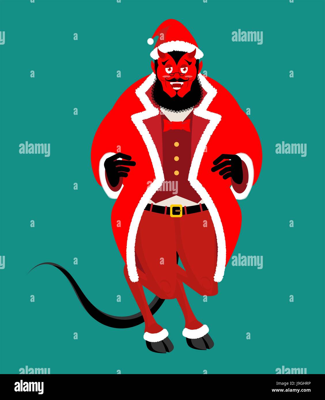 Satan claus devil beard mustache Stock Vector Images - Alamy