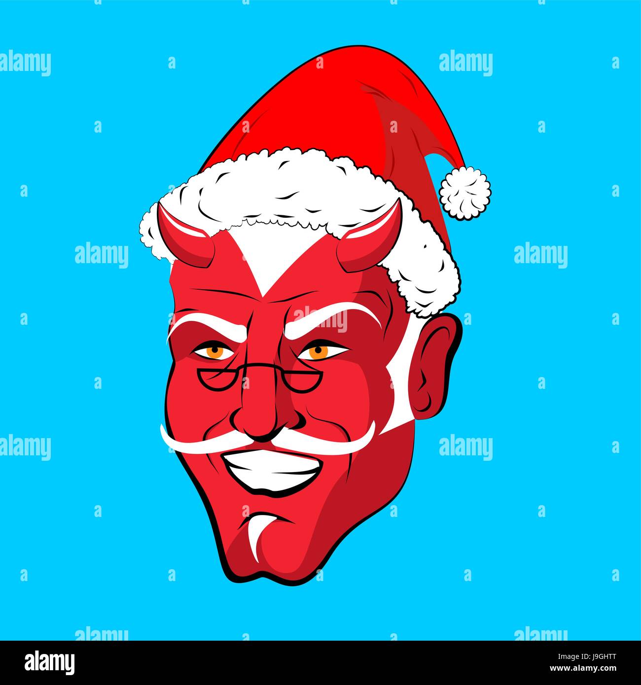 Satan claus devil beard mustache Stock Vector Images - Alamy