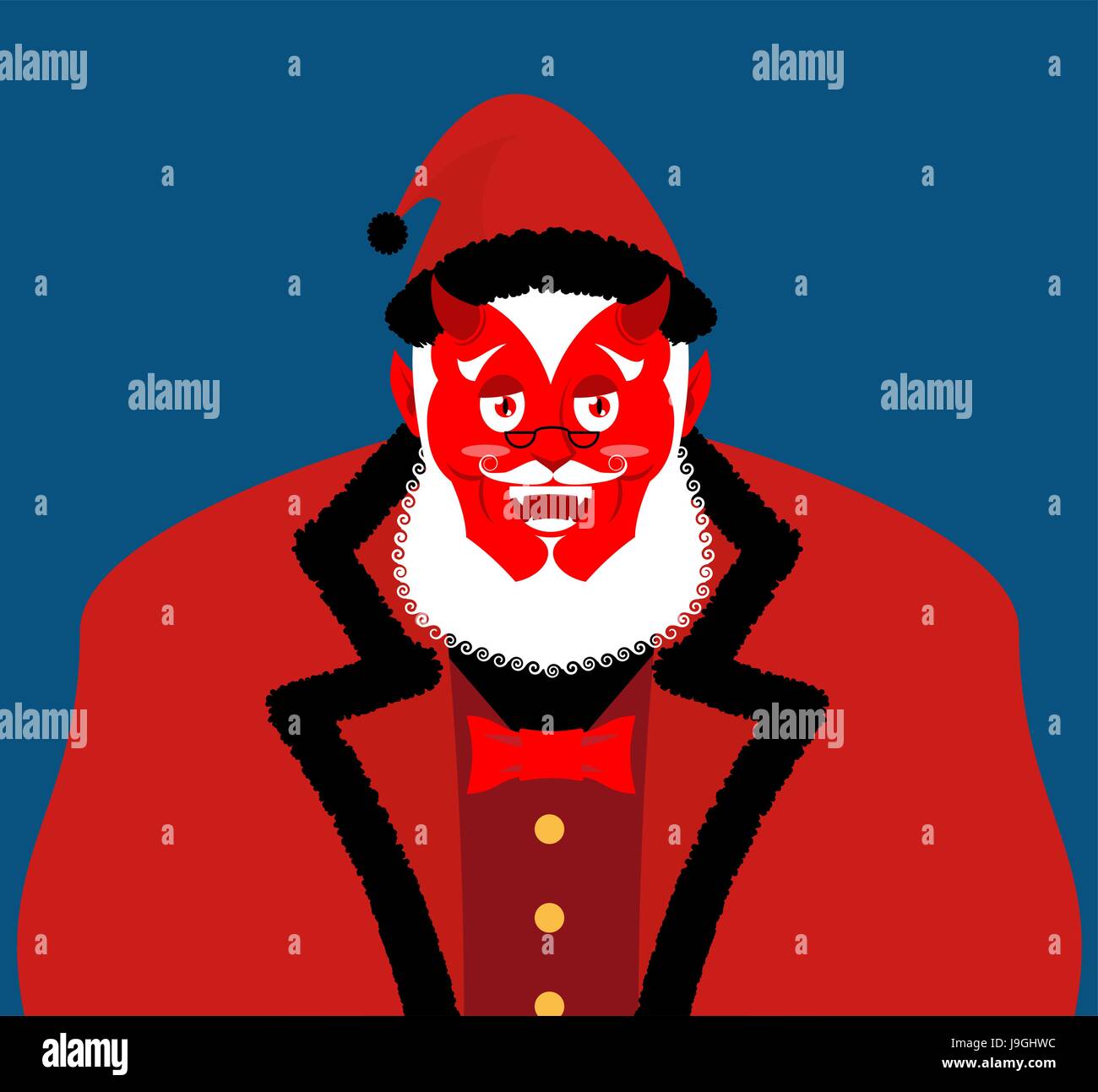 Satan claus devil beard mustache Stock Vector Images - Alamy