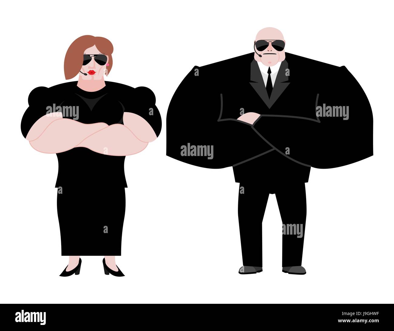 Bodyguard Marrieds family. husband and wife in Black suit and hands ...