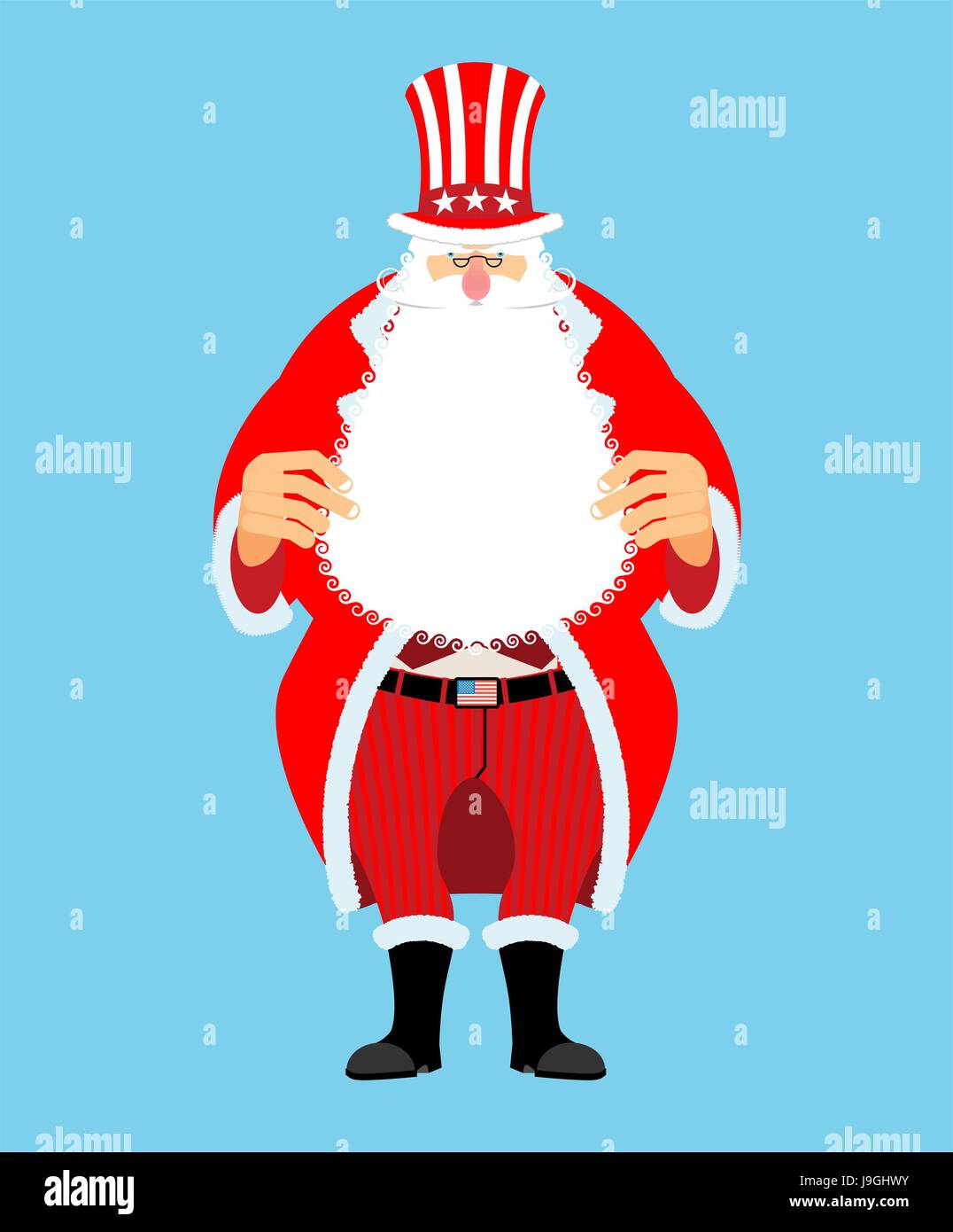 Santa claus usa flag Stock Vector Images - Alamy