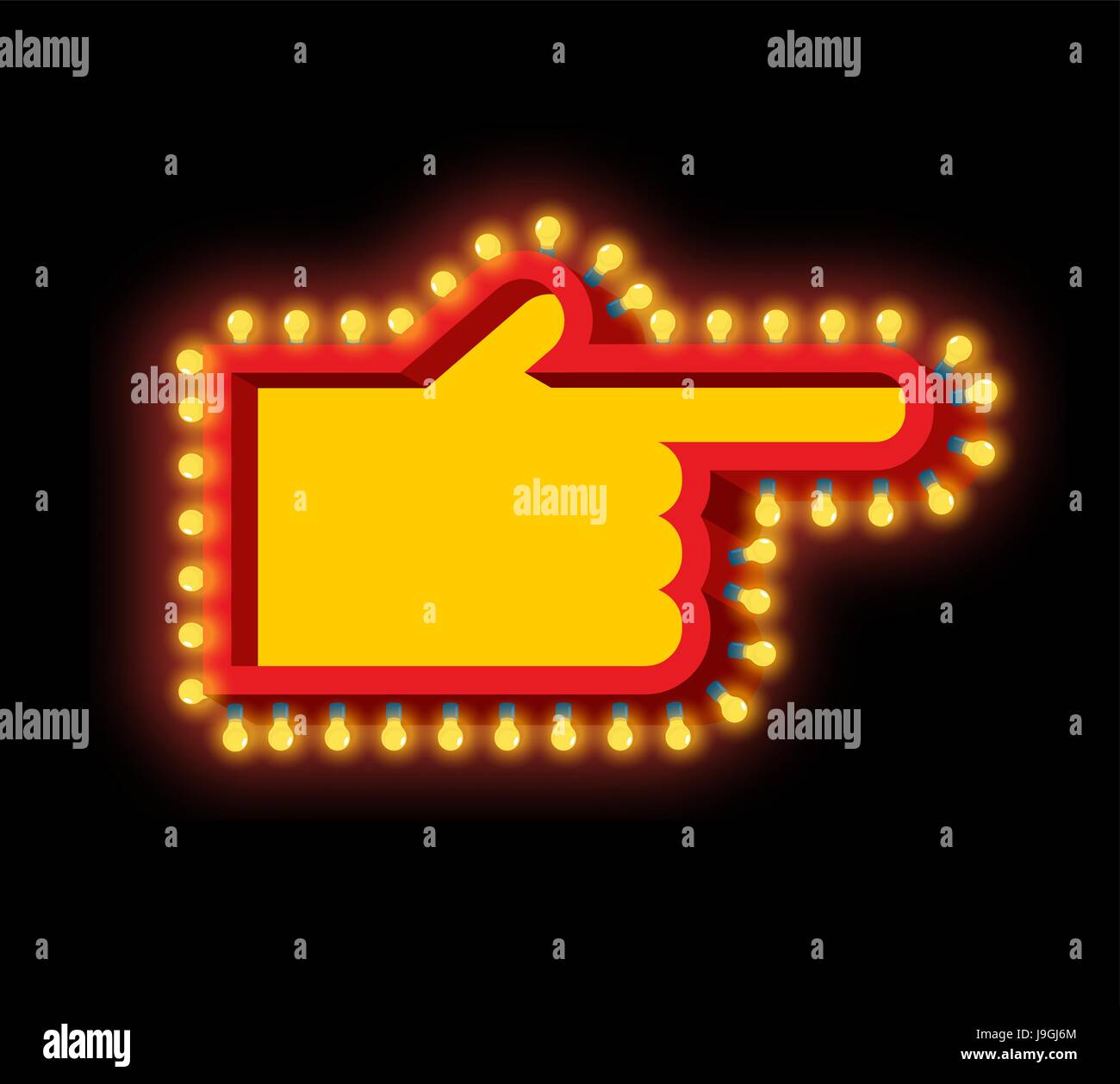 Hand advertisement signboard Stock Vector Images - Alamy