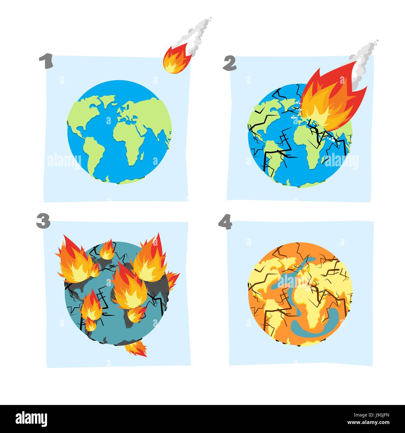 Asteroid crash Cut Out Stock Images & Pictures - Alamy