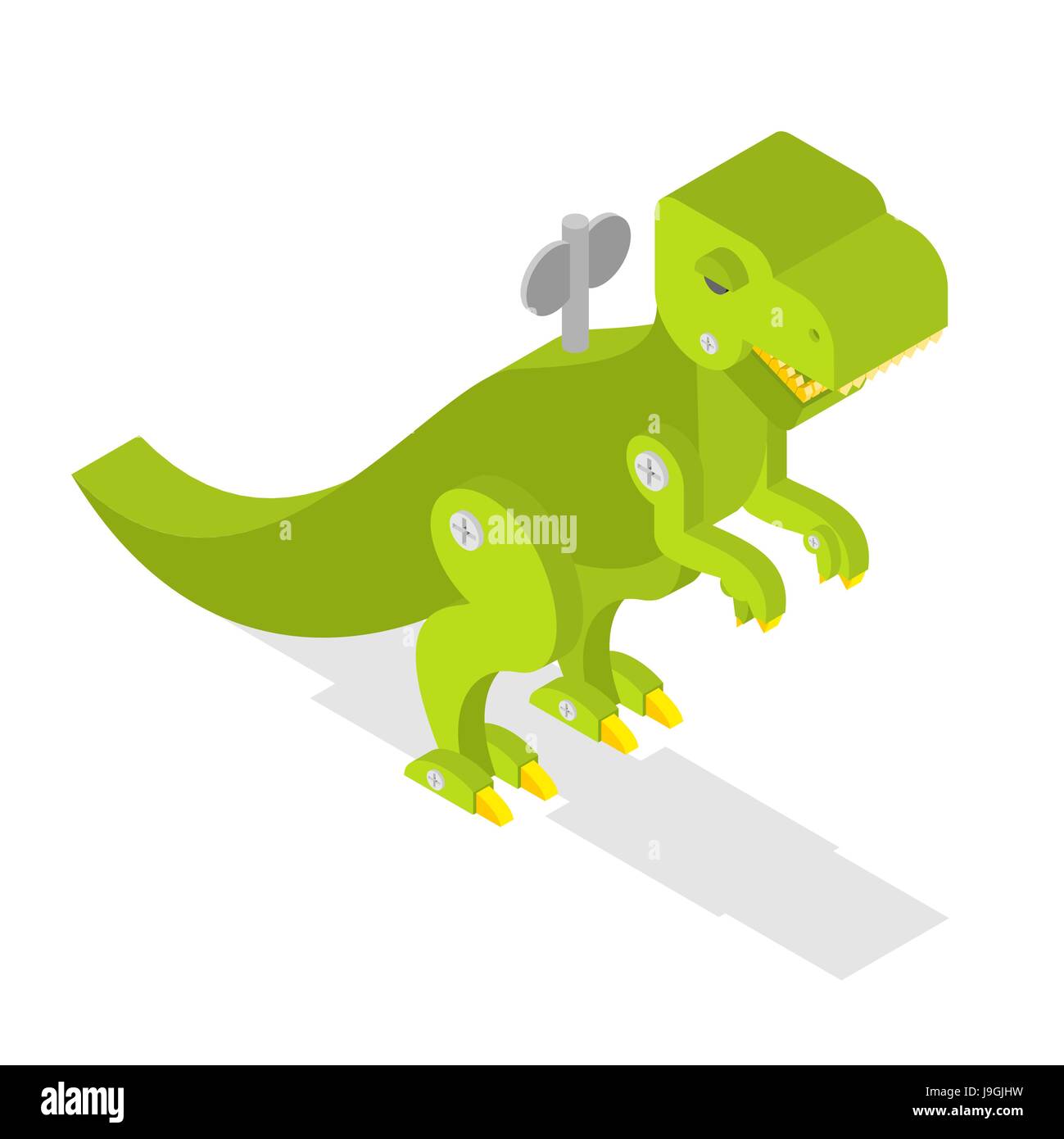 Toy dinosaur. Tyrannosaurus Rex isometrics. Prehistoric lizard. Cute ...