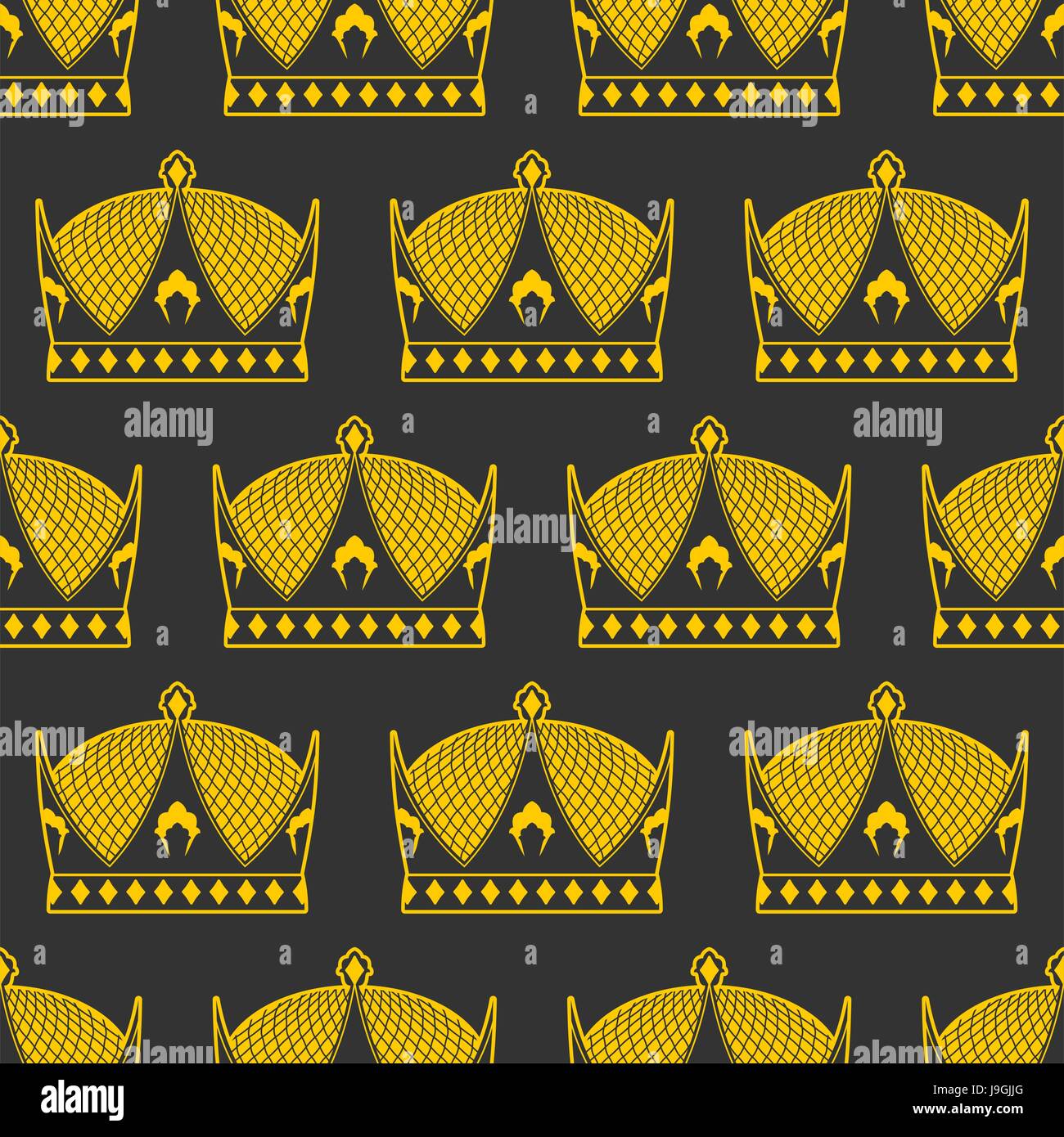 Crown seamless pattern. emperor Royal texture. Headdress symbol of ...