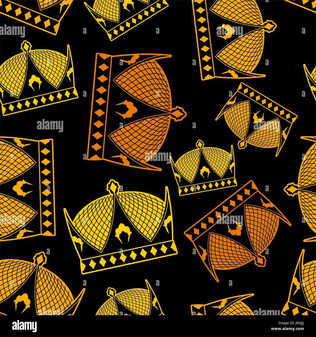 Crown seamless pattern. emperor Royal texture. Headdress symbol of ...