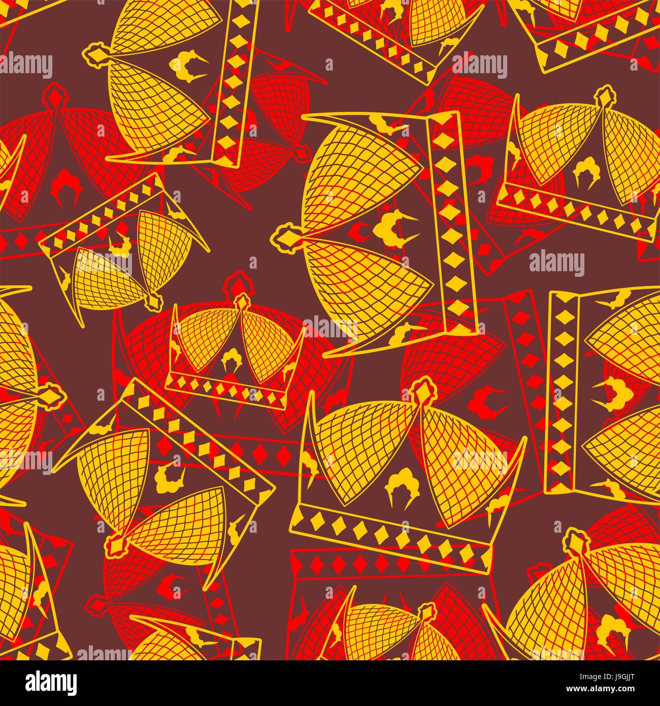 Crown seamless pattern. emperor Royal texture. Headdress symbol of ...