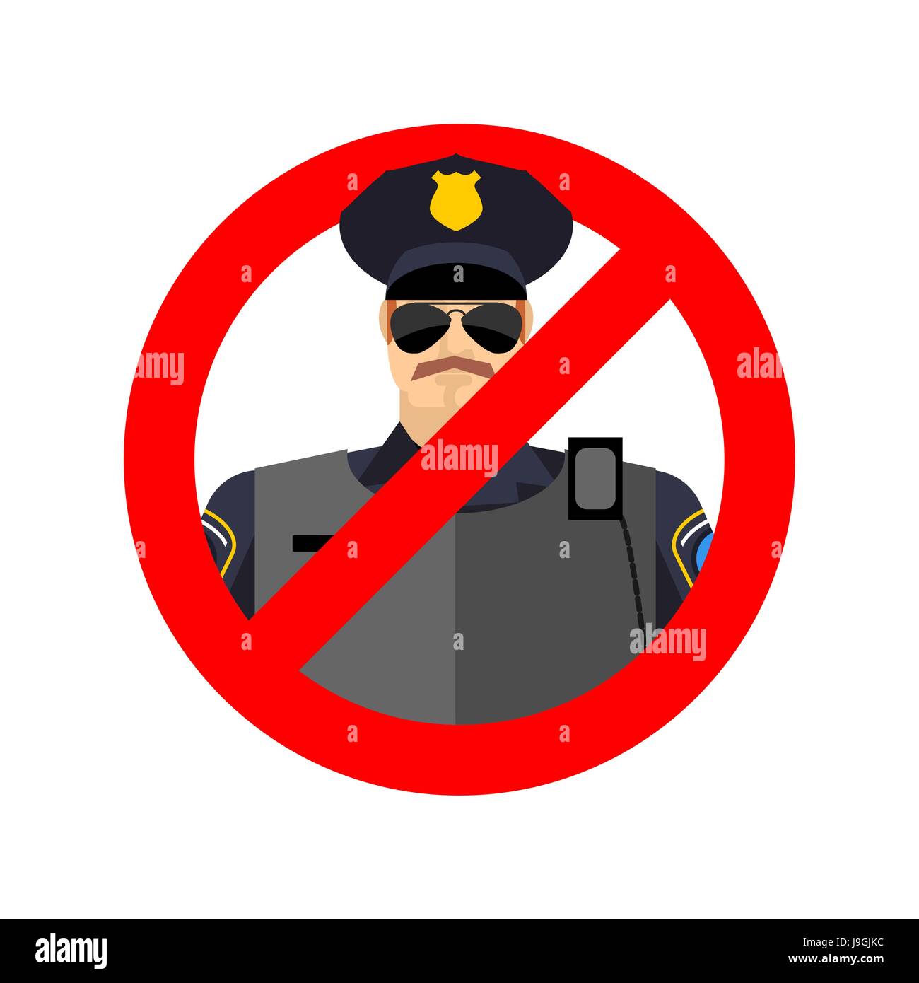 Police cap notice Stock Vector Images - Alamy
