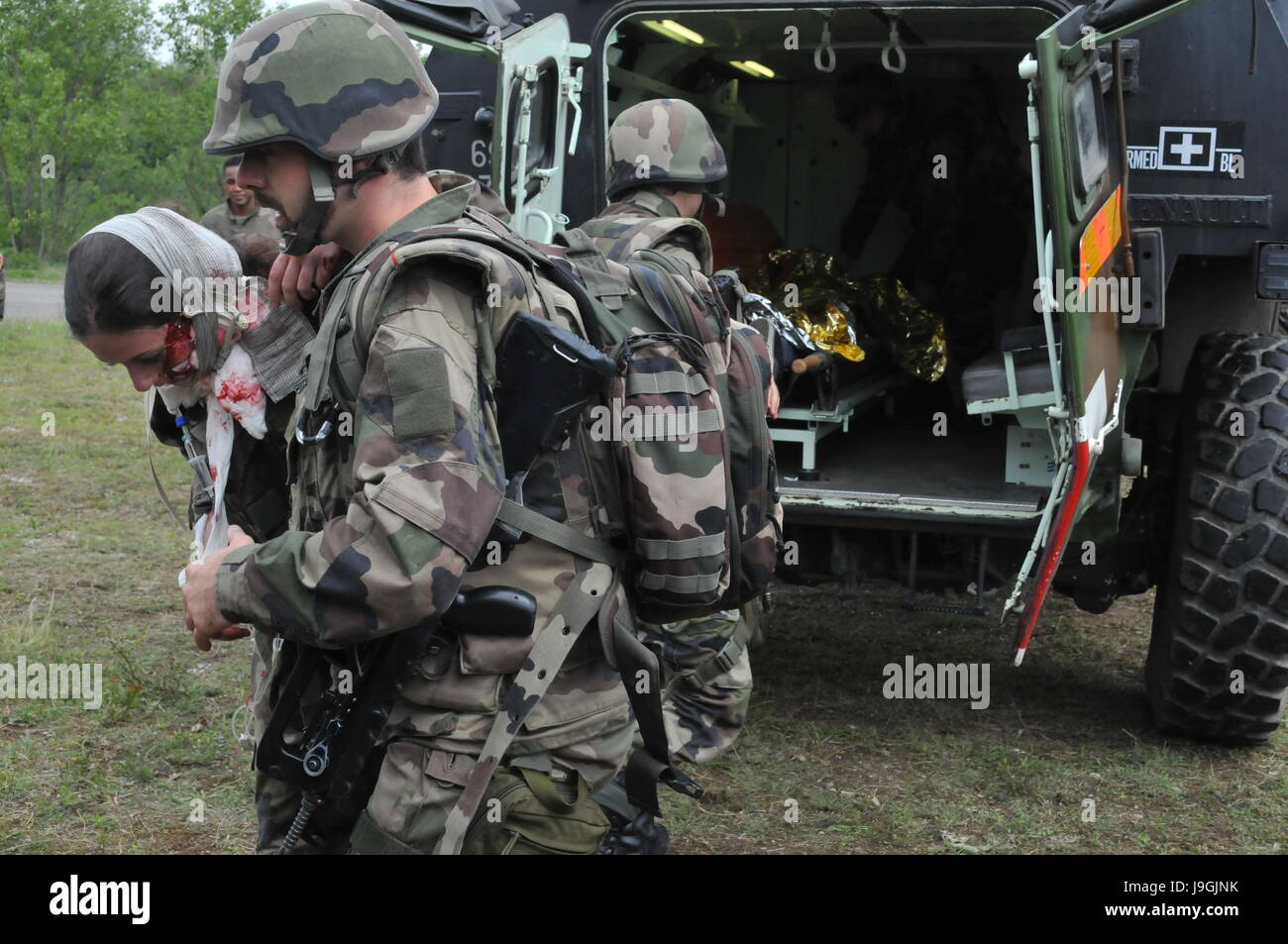 Realistic emergency drill for French Reservist Medical Personnels in La ...