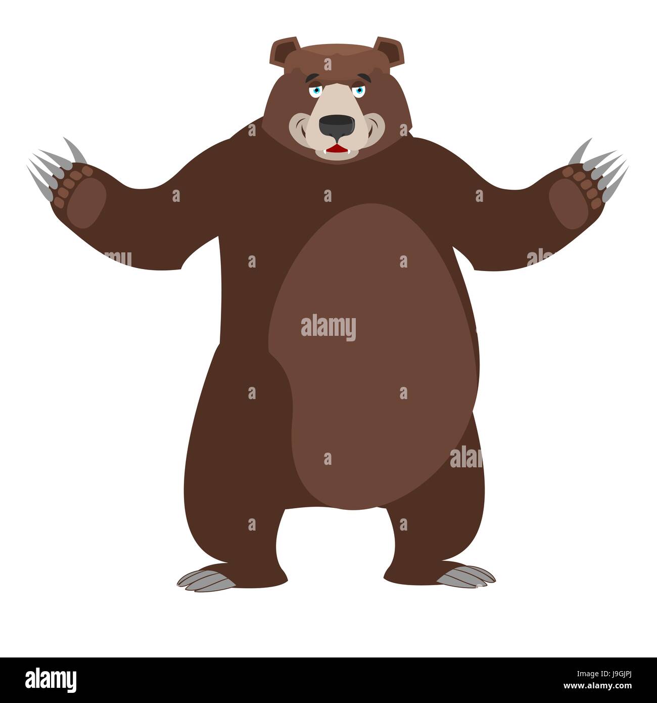 Brown Bear Cartoon Standing