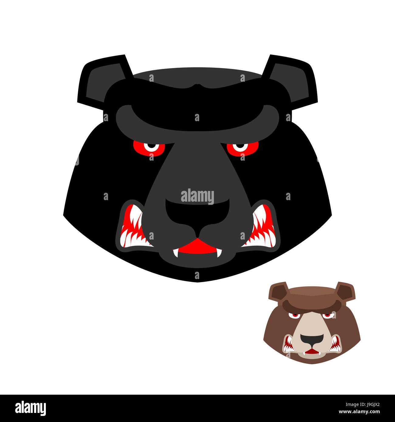 Angry bear logo hi-res stock photography and images - Alamy