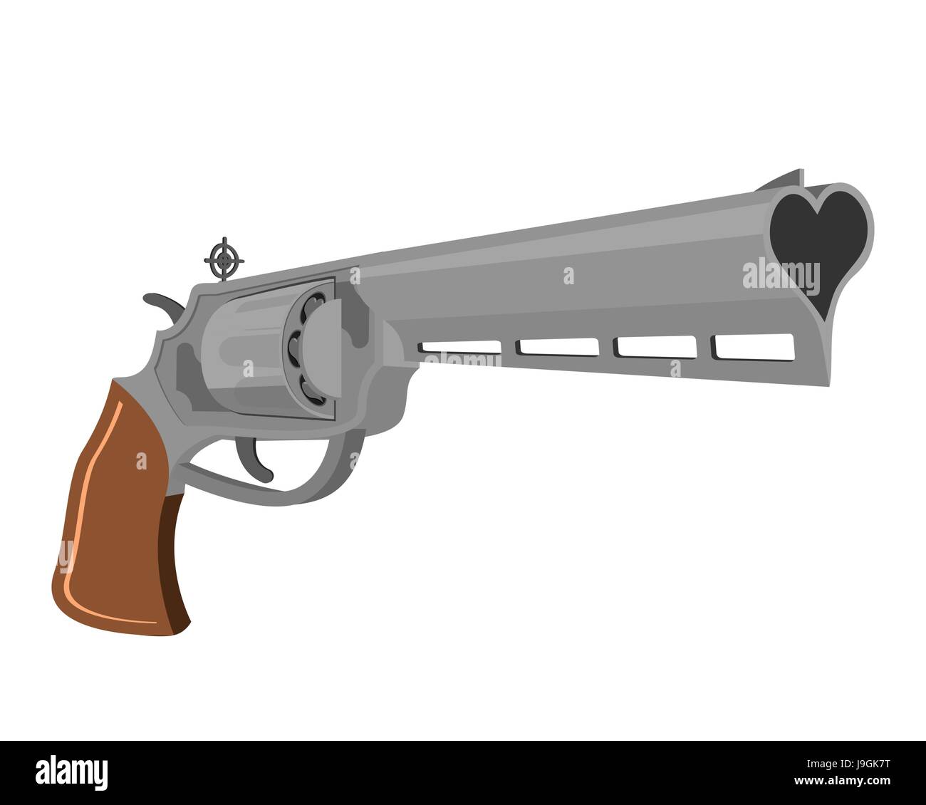 Love Gun. Weapons for shooting kisses. Magnum heart Stock Vector Image ...
