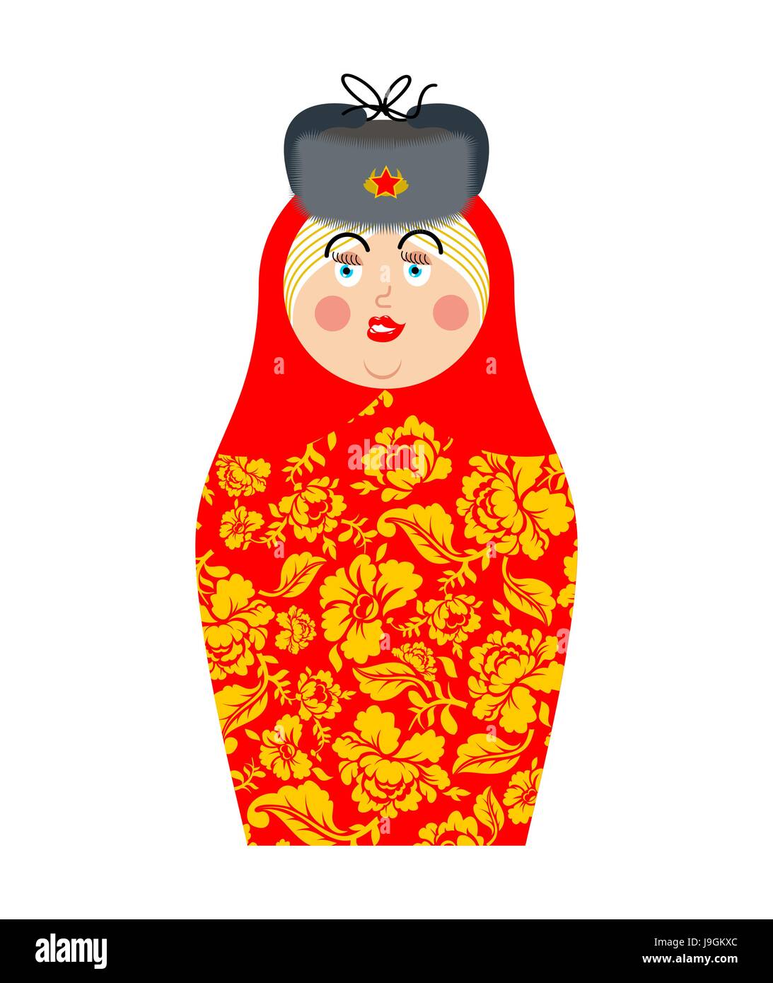 Matryoshka Russian folk doll. National toy. traditional toys in Russia ...