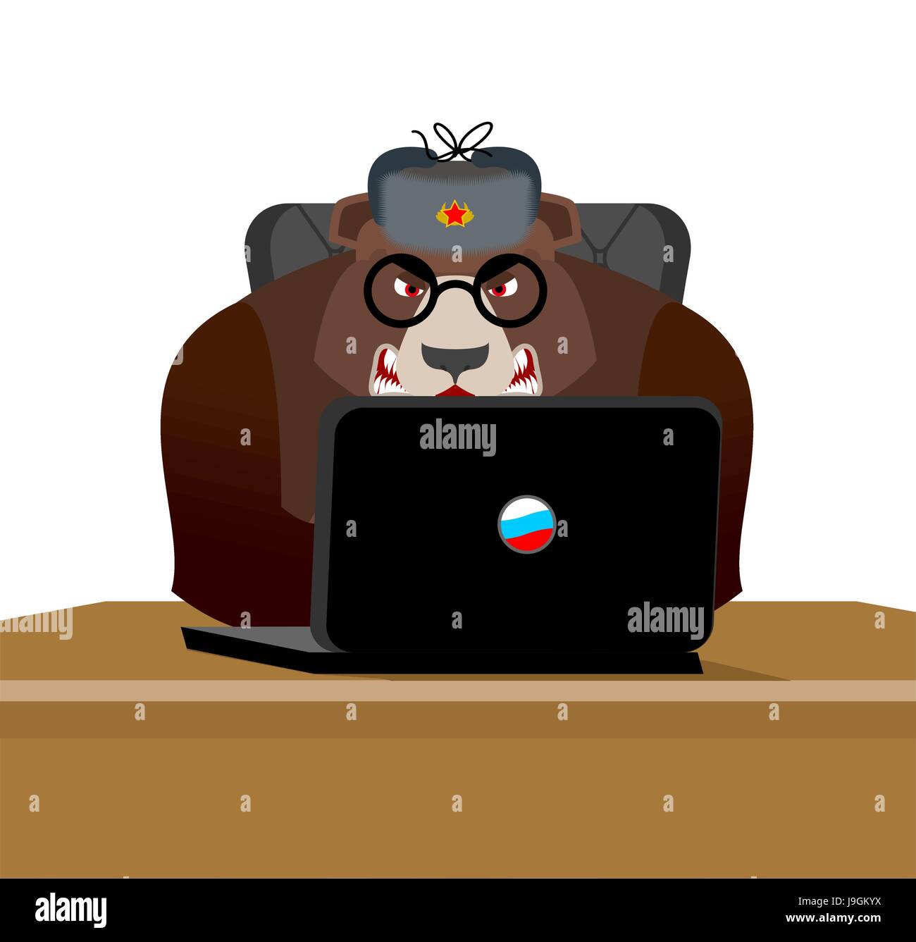 Bear attack man Stock Vector Images - Alamy