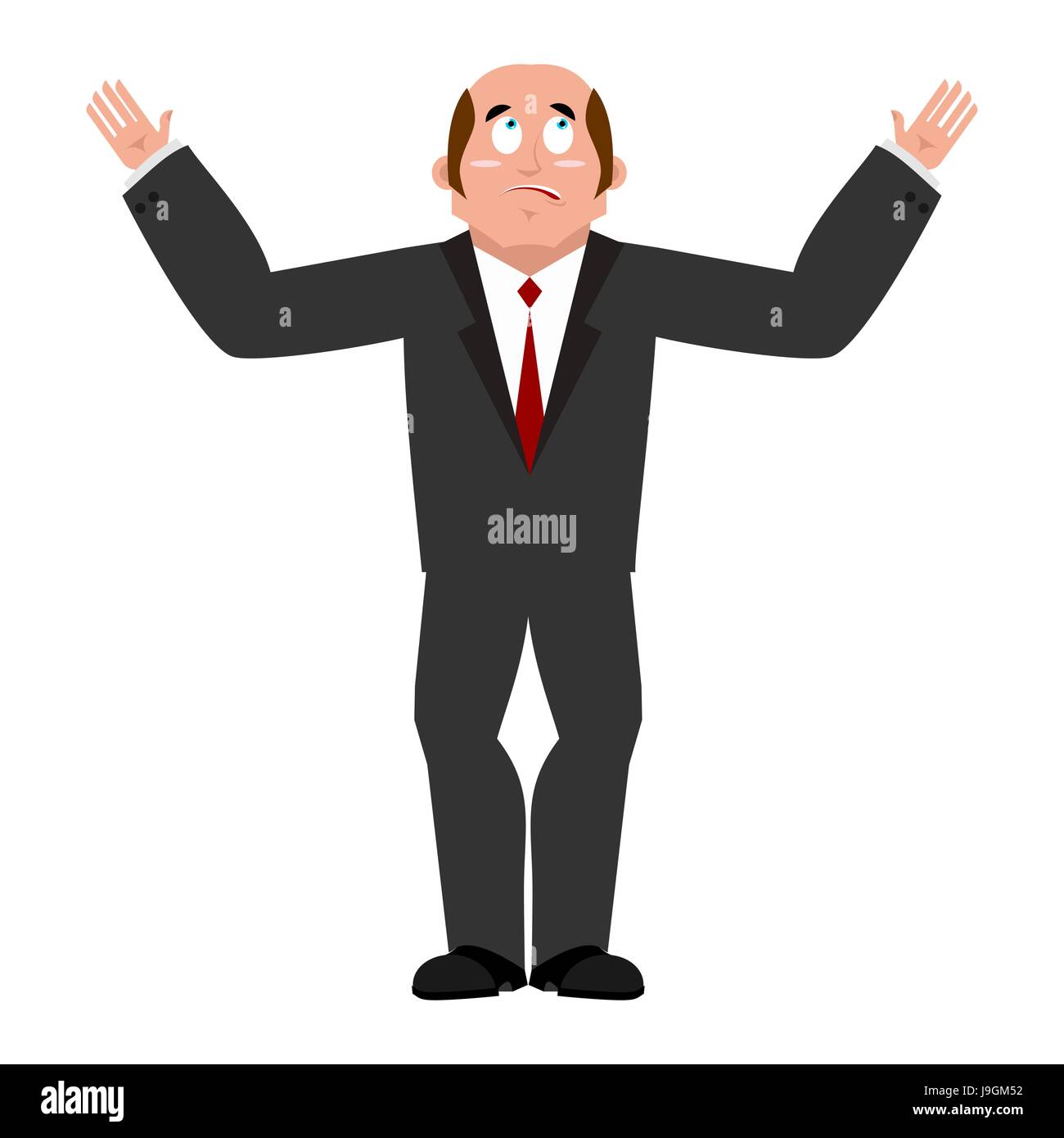 Sad businessman. mournful boss. Bored manager isolated Stock Vector ...