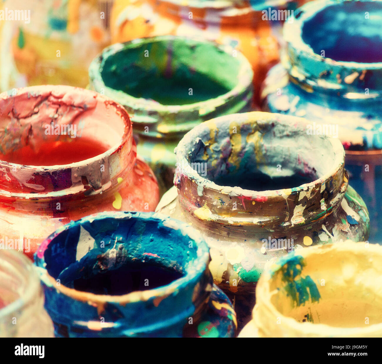 Pots of paint hi-res stock photography and images - Alamy