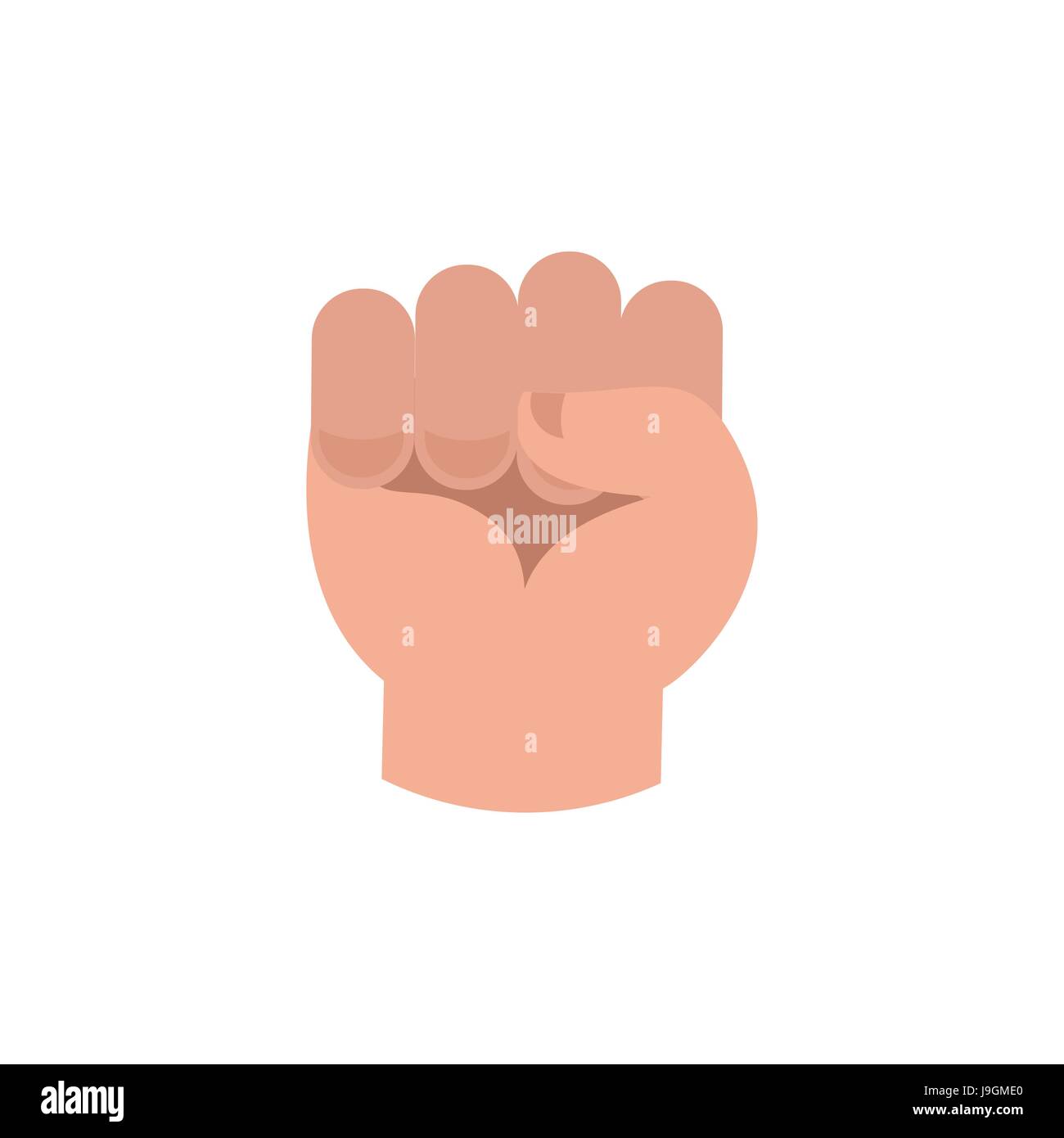 Fist isolated. punch hand on white background Stock Vector Image & Art ...