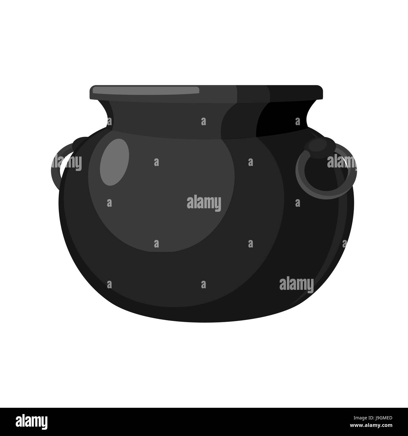 cauldron empty. Pot isolated. metal boiler. Magic Witches bowler Stock ...