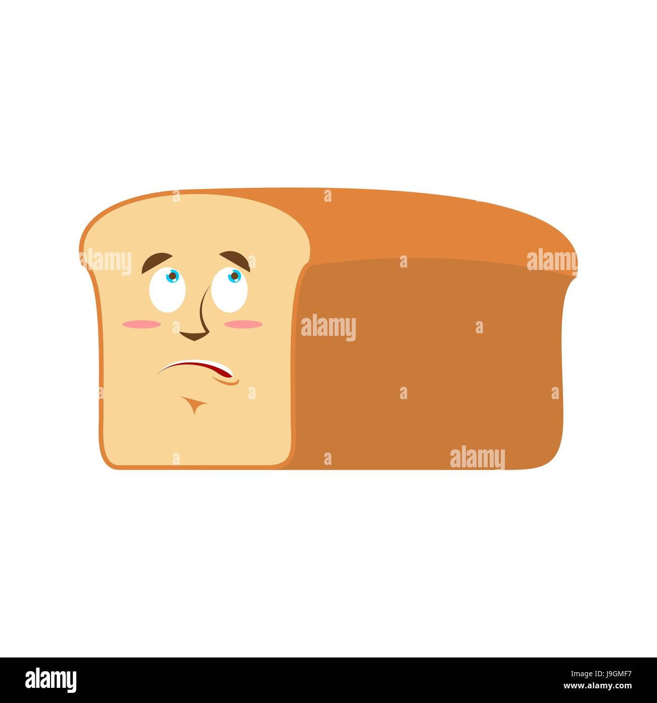 Man eating snack bread Stock Vector Images - Alamy