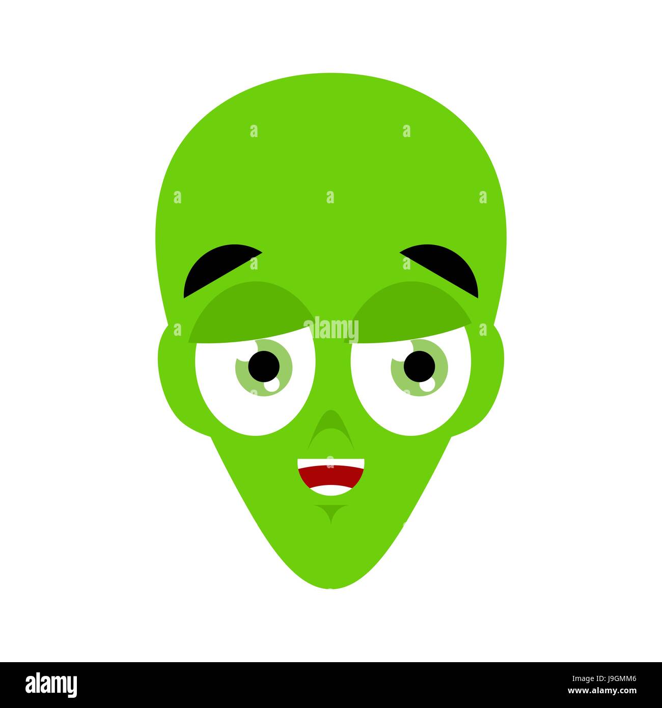 Smiley alien Stock Vector Images - Alamy