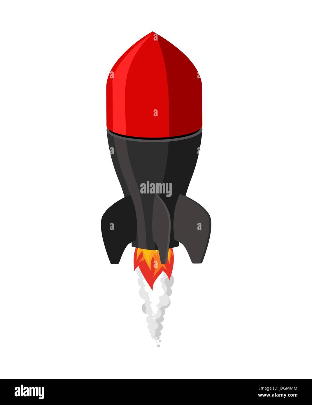 Air bomb isolated. Fighting rocket on white background. Military bomb ...