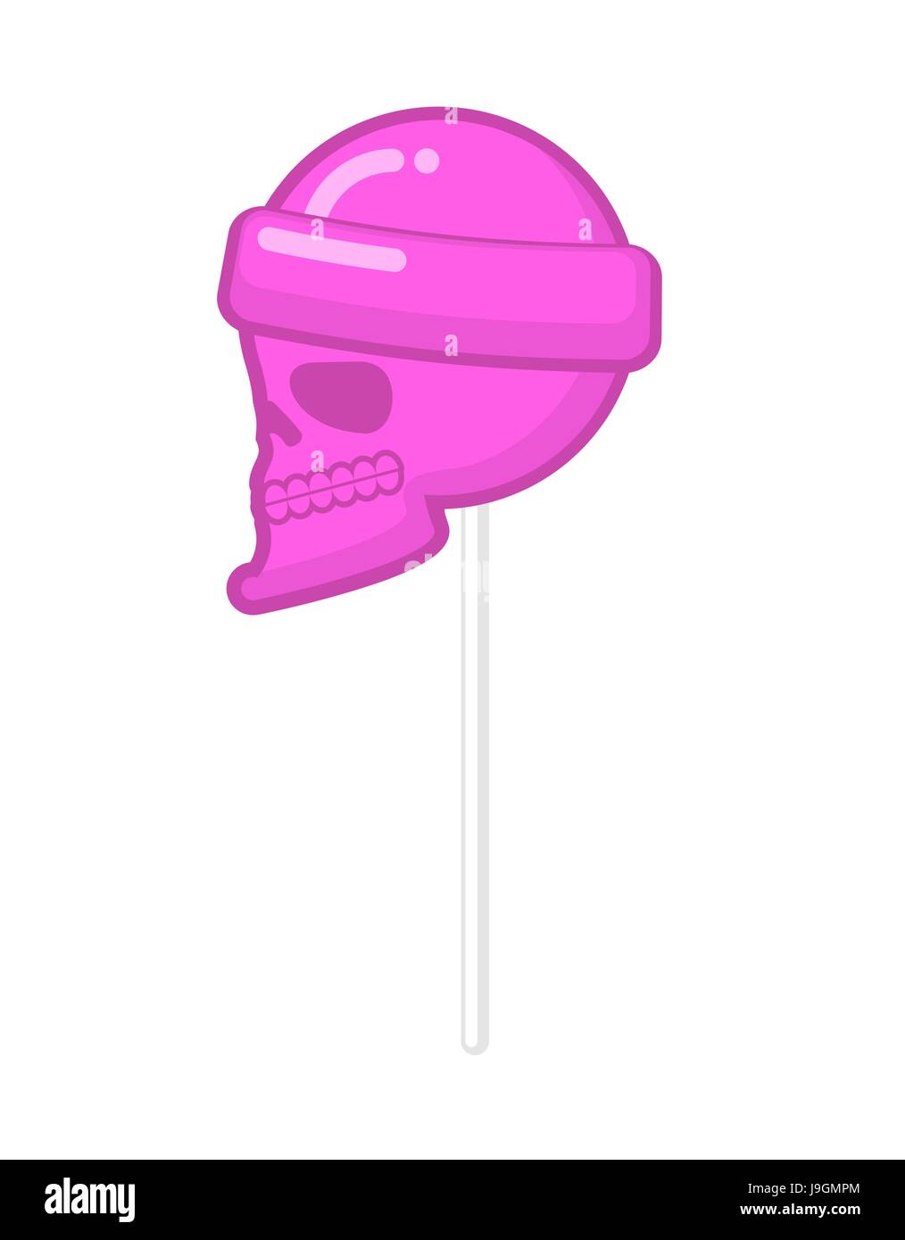 Skull lollipop. candy skeleton head. Mortal sweetness for Halloween ...