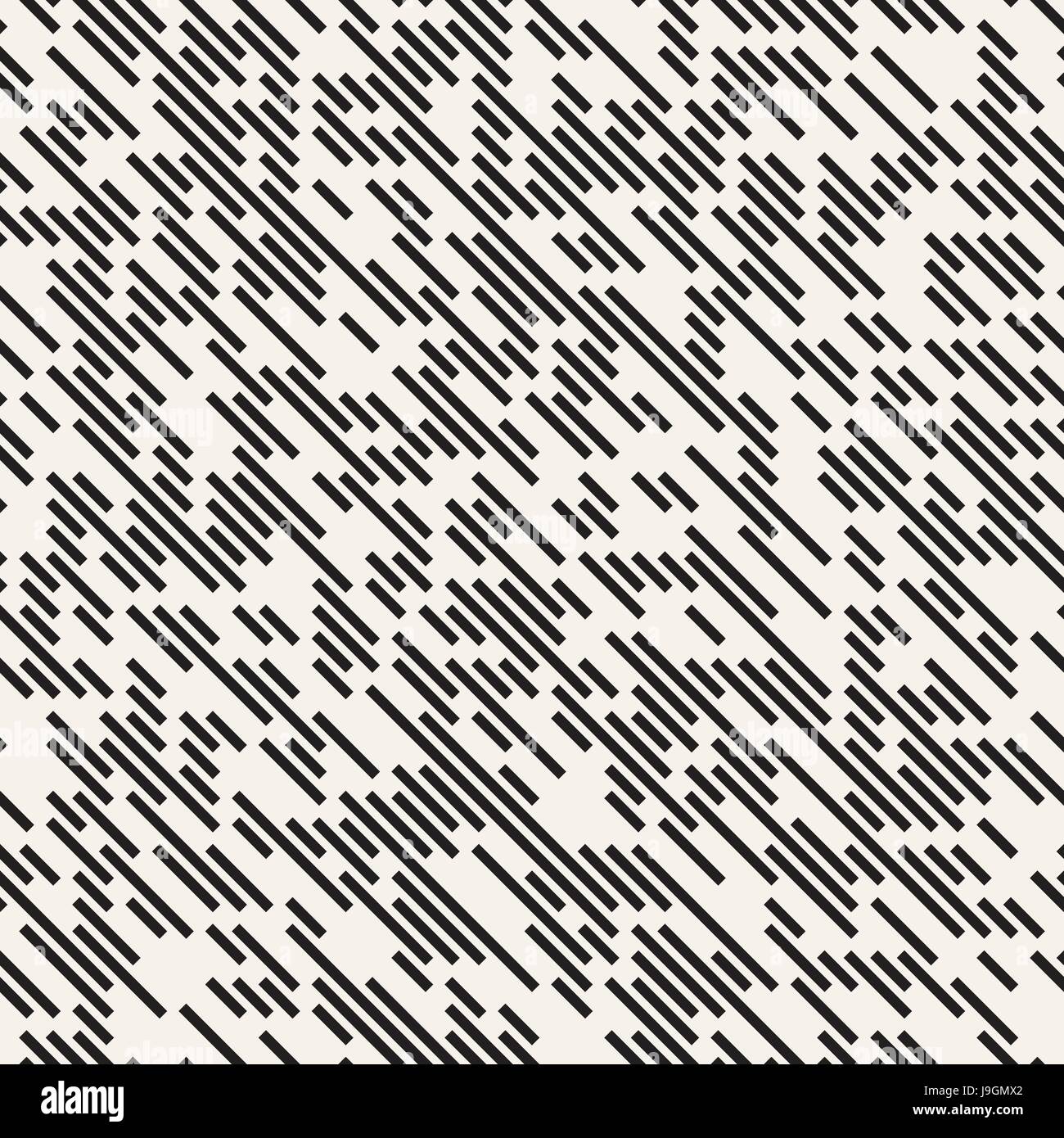 Vector Seamless Black And White Irregular Lines Grid Pattern. Trendy ...