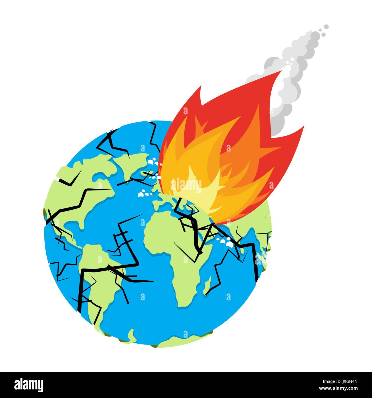 Asteroid crash Cut Out Stock Images & Pictures - Alamy