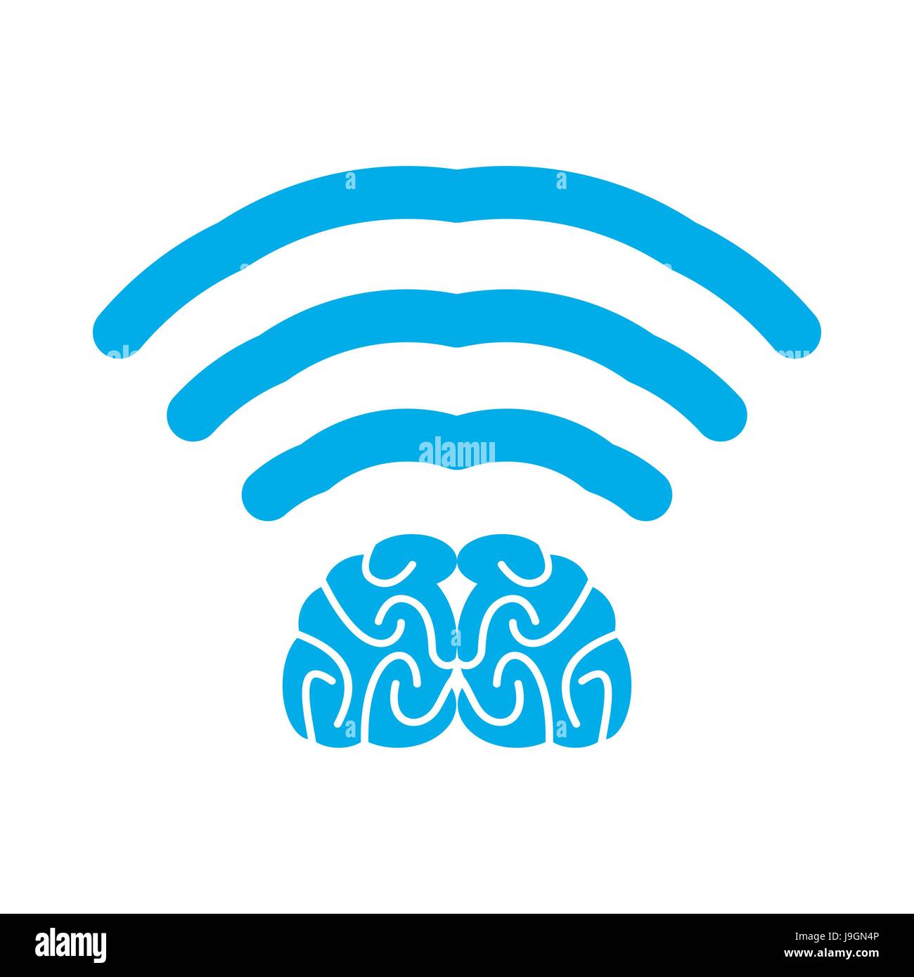 Wi-fi brain. WiFi mind. Wireless connection wiseacre. Passing thoughts ...