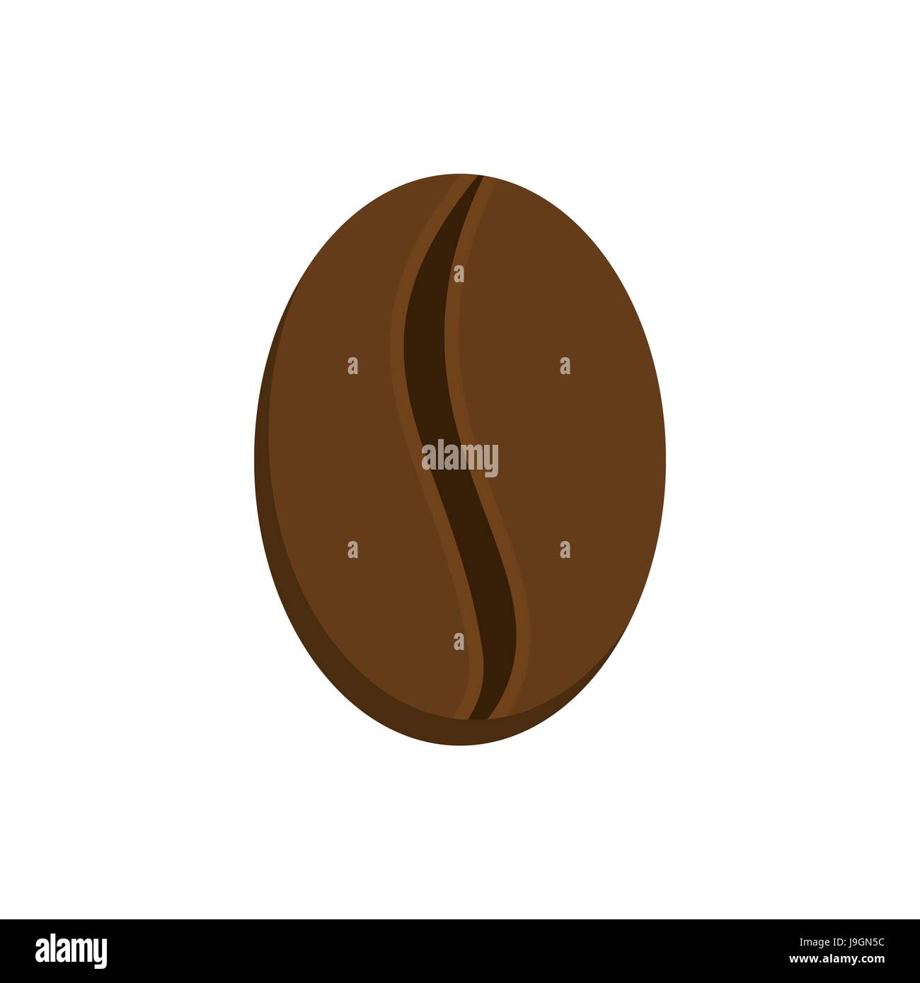Grain coffee isolated. Raw grains of coffee tree Stock Vector Image ...