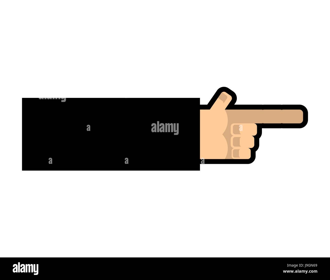Finger pointing label Cut Out Stock Images & Pictures - Alamy