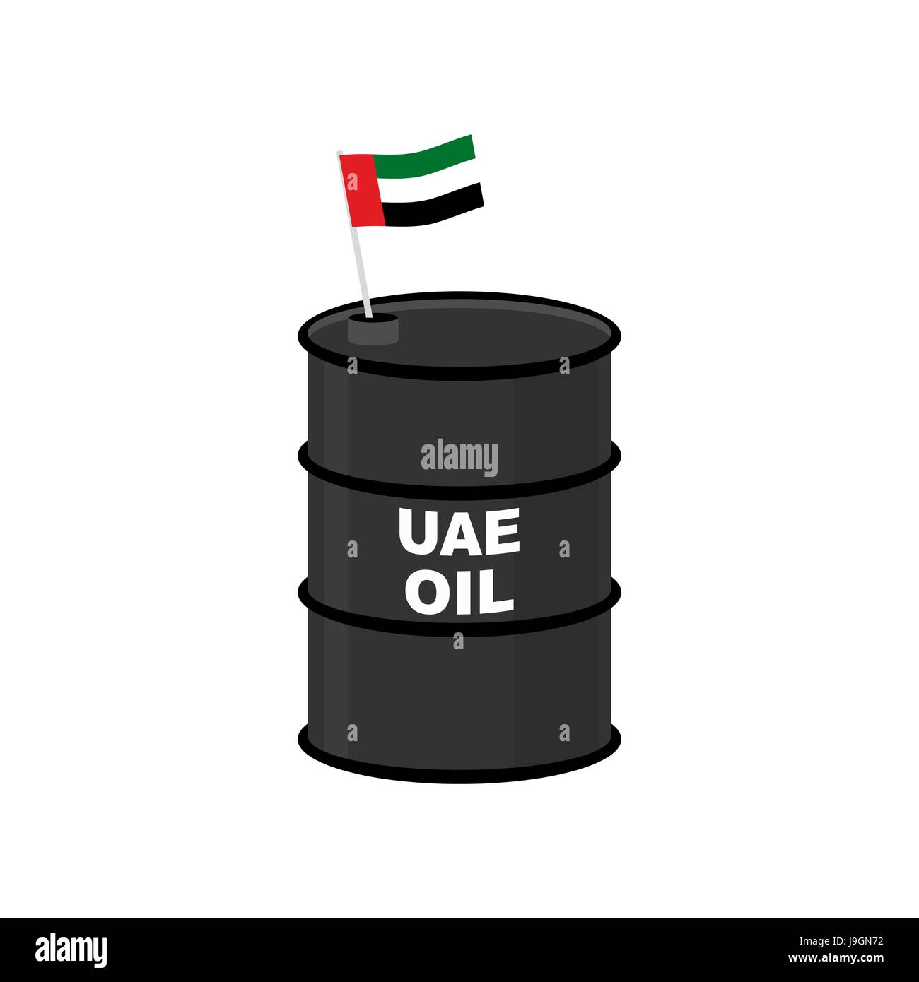 UAE Barrel oil. United Arab Emirates petroleum. Business illustration ...