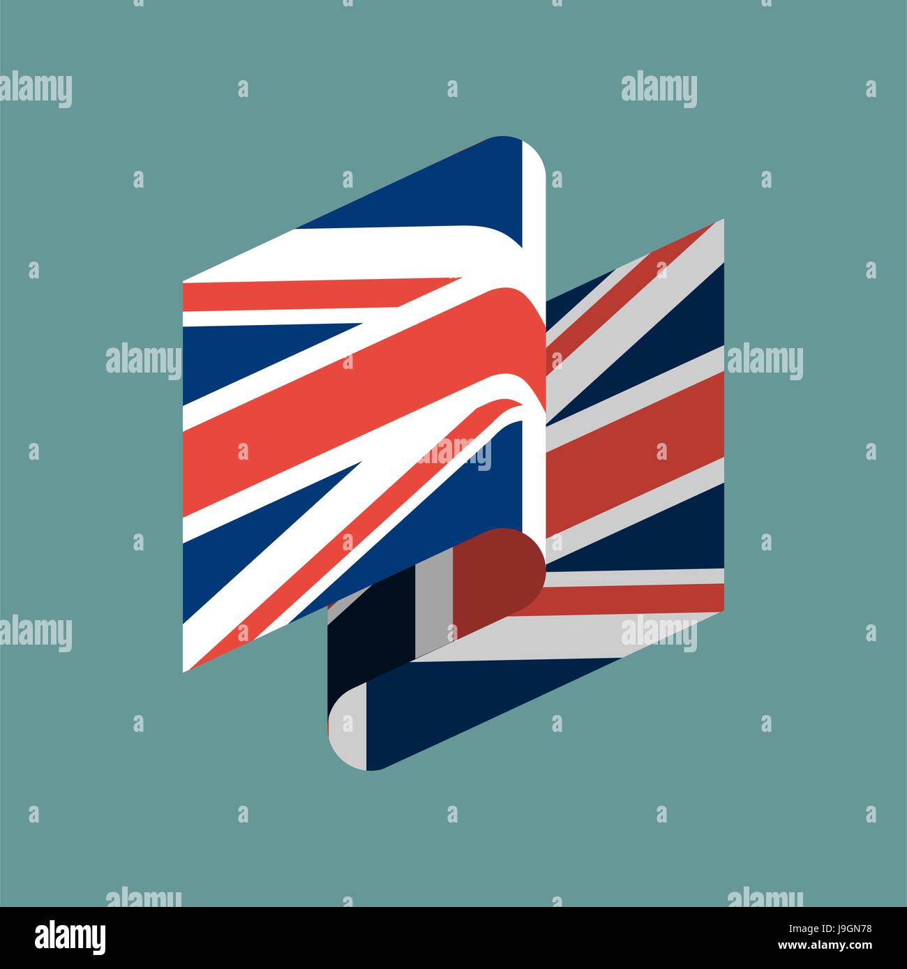Britain flag ribbon isolated. British tape banner. National symbol of ...