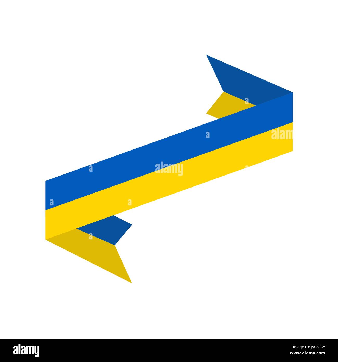 Ukraine Flag ribbon isolated. Ukrainian banner tape. state symbol Stock ...