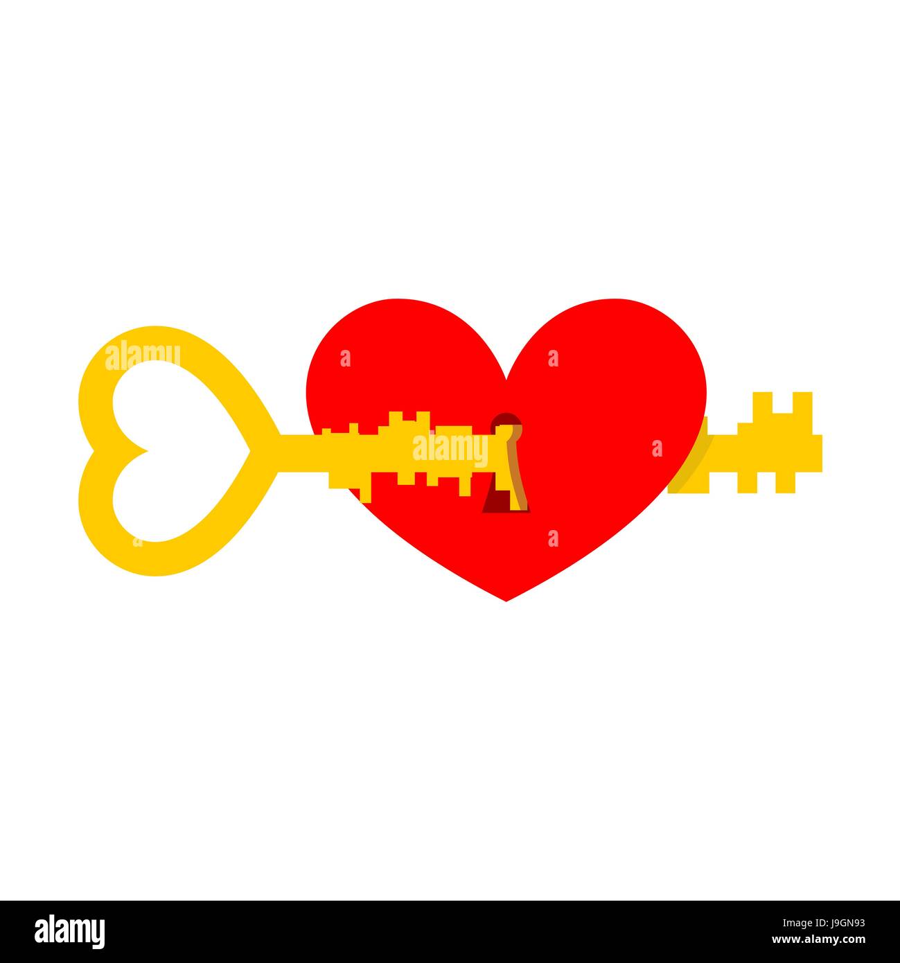 Key from heart. Illustration for Valentines Day Stock Vector Image ...